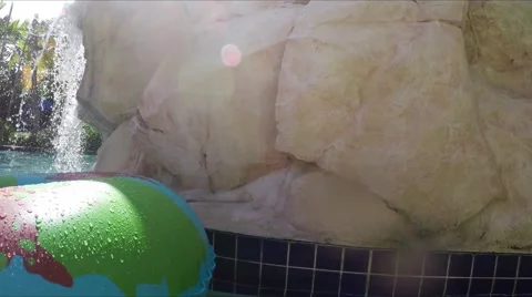 Floating down lazy river at water park t... | Stock Video | Pond5