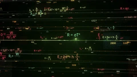 Floating mathematical and physics formul... | Stock Video | Pond5