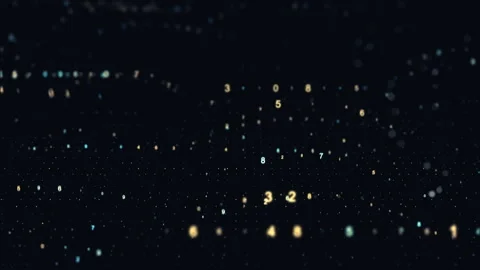 Floating numbers of big data seamless lo... | Stock Video | Pond5