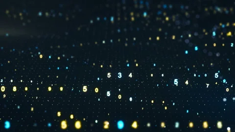 Floating numbers of big data seamless lo... | Stock Video | Pond5