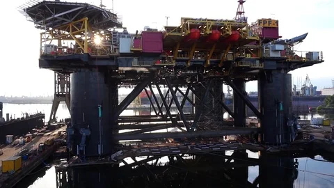 Floating Oil Production Platform Stock Video Footage | Royalty Free ...