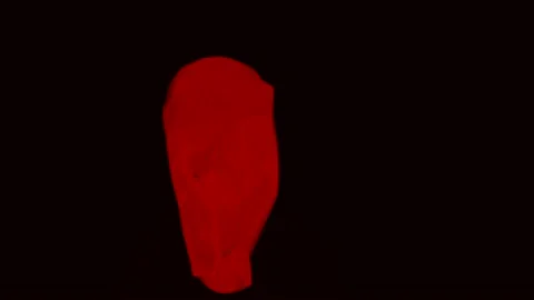 Floating red fabric on isolated backgrou... | Stock Video | Pond5