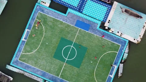 Floating soccer field, Koh Panyee fishin... | Stock Video | Pond5