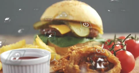 Floating UI icons appearing triggers cam... | Stock Video | Pond5