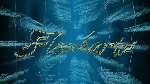 Floating words: Flowcharts | Stock Video | Pond5