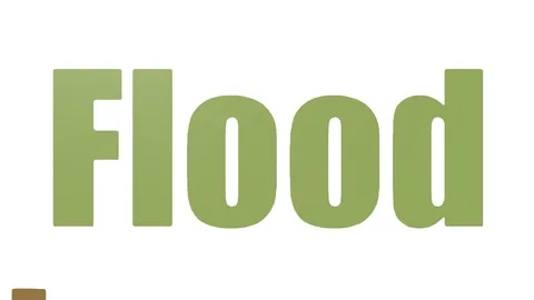 Flood Animated Word Cloud Isolated On Wh... | Stock Video | Pond5