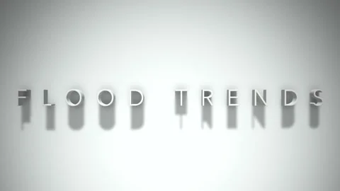flood trends 3D title animation white te... | Stock Video | Pond5