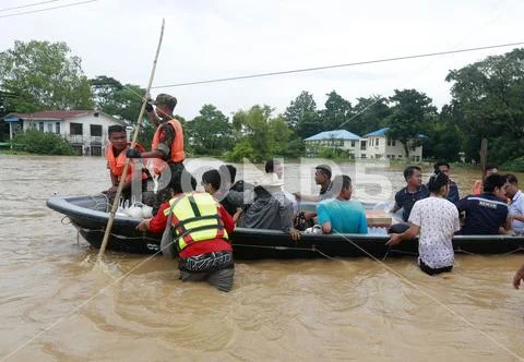 Floods in Myanmar due to Typhoon Yagi, Taungoo - 14 Sep 2024 ~ Premium Photo #284510099