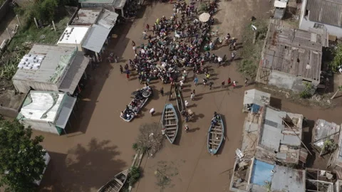 Floods in Sofala Buzi, Mozambique Took P... | Stock Video | Pond5