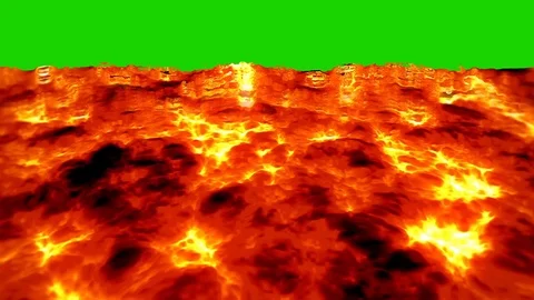 The Floor is Lava Horizontal Green Scree... | Stock Video | Pond5