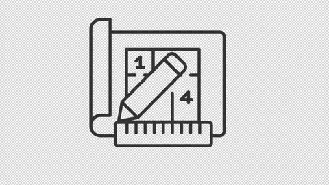 Floor plan linear animation | Stock Video | Pond5