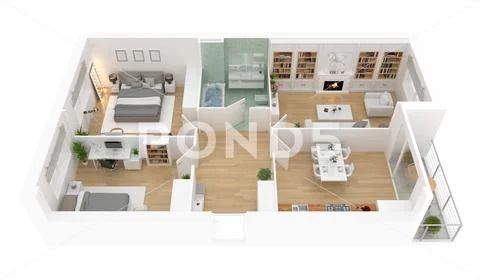 Floor plan top view. Apartment interior isolated on white background ...