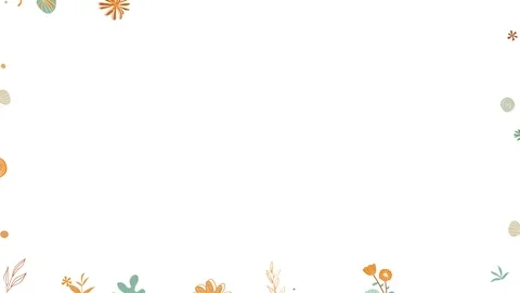 Floral patterns around edges. Animation.... | Stock Video | Pond5