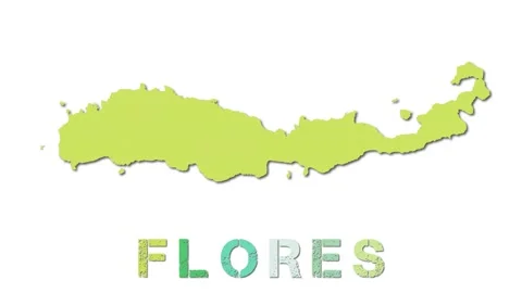 Flores map with paper regions. Animated ... | Stock Video | Pond5