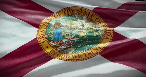 Florida state flag waving background. 4K... | Stock Video | Pond5
