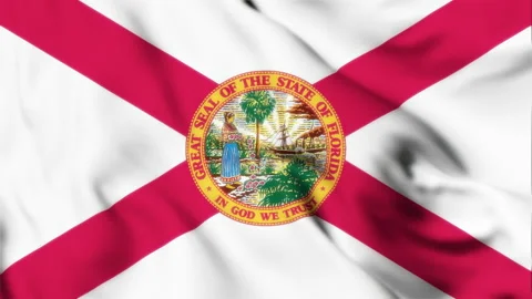 Florida State Looping Flag Waving Animat... | Stock Video | Pond5