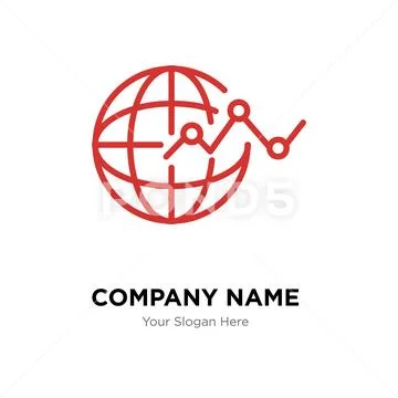 Flow chart interface company logo design template: Graphic #88633445