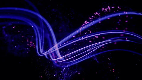 Flow curve and blue particlesFlow curve... | Stock Video | Pond5