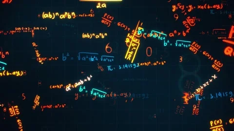 Flow of Mathematical Formulas and Number... | Stock Video | Pond5
