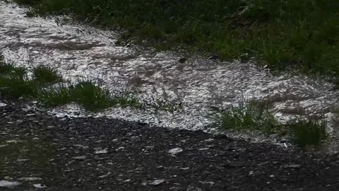 Flow pattern. Rain background. A puddle ... | Stock Video | Pond5