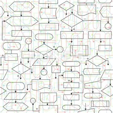 Flowchart diagrams background Stock Illustration ~ #23682828