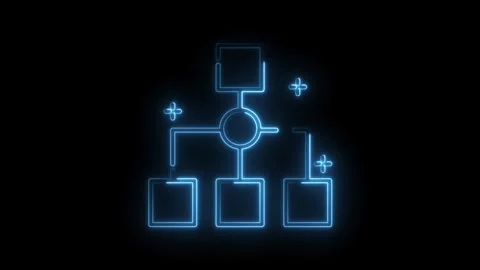 Flowchart structure diagram animation wi... | Stock Video | Pond5