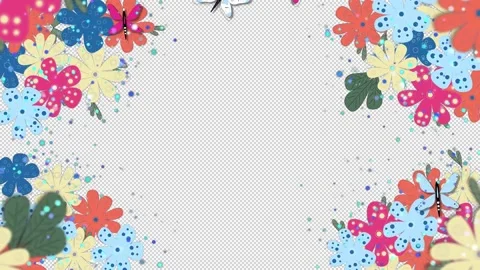 Flower Frame Animation | Stock Video | Pond5