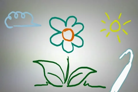 Flower - Hand drawn - Animation - outlin... | Stock Video | Pond5