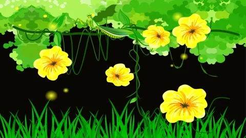 flowers and plants background and 2d ani... | Stock Video | Pond5