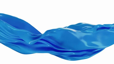 Flowing cloth, wave pattern, 3d renderin... | Stock Video | Pond5