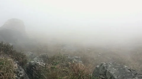 Flowing Fog in Mountains. 4K Ultra HD 38... | Stock Video | Pond5