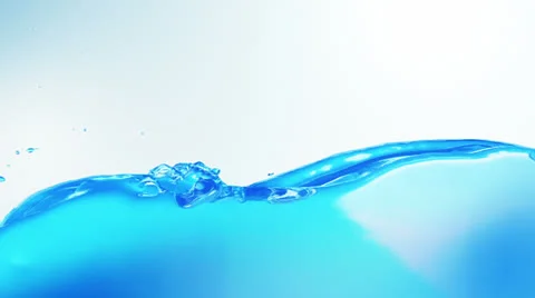 Flowing water. Blue background. Alpha ma... | Stock Video | Pond5