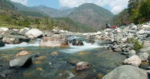Flowing water of holy Ganges river India... | Stock Video | Pond5
