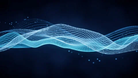 Flowing wave lines, curve pattern, 3d re... | Stock Video | Pond5