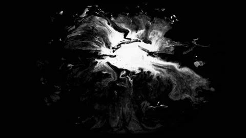 Flowing White Paint Stain on Black Backg... | Stock Video | Pond5