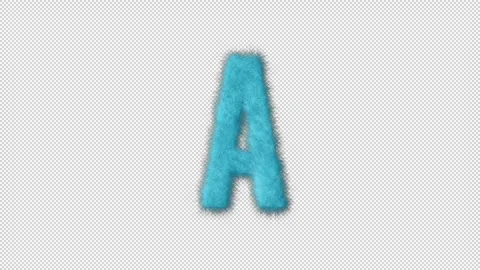 Fluffy letter A in pink color with alpha... | Stock Video | Pond5
