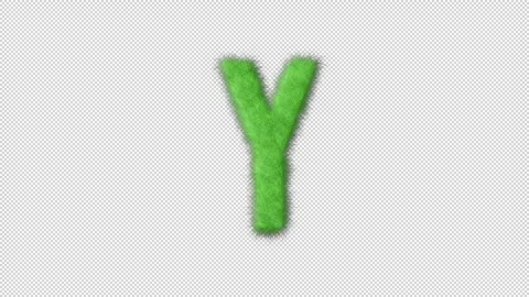 Fluffy letter Y in pink color with alpha... | Stock Video | Pond5