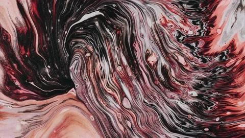 Fluid Colorful moving paint wave Modern ... | Stock Video | Pond5