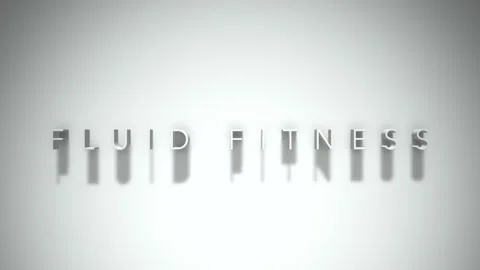 fluid fitness 3D title animation white t... | Stock Video | Pond5