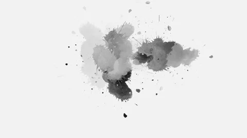fluid ink splashs on a white background | Stock Video | Pond5