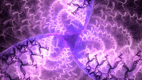 Fluorescent oval fractal shapes rotation... | Stock Video | Pond5