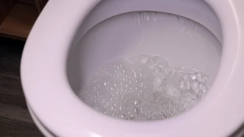 Flush Toilet. Flushing Water In A Cerami... | Stock Video | Pond5