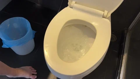 flush the toilet Half flush with half fl... | Stock Video | Pond5