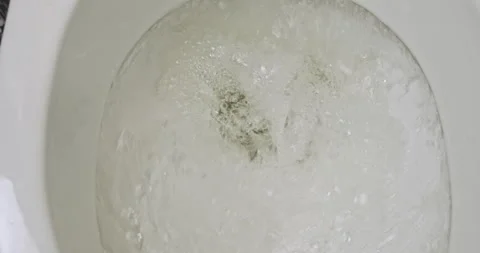 Flush water in toilet. Cut hair, get rid... | Stock Video | Pond5