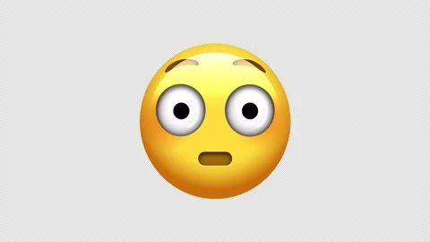 Flushed Face Emoji Animated on a Transpa... | Stock Video | Pond5