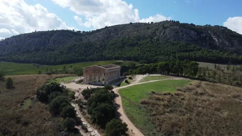 Fly-in Aerial of an Ancient Greek Temple... | Stock Video | Pond5
