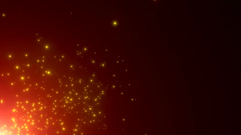 Fly small gold particles and stars on da... | Stock Video | Pond5