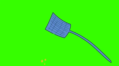 Fly Swatter in Action (Cartoon): Loop + ... | Stock Video | Pond5