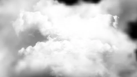 Fly through clouds animation on black ba... | Stock Video | Pond5