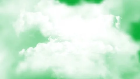 Fly through clouds animation on green sc... | Stock Video | Pond5